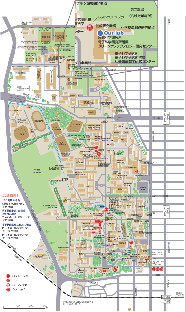 アクセス/リンク | 化学反応創成研究室 北海道大学
